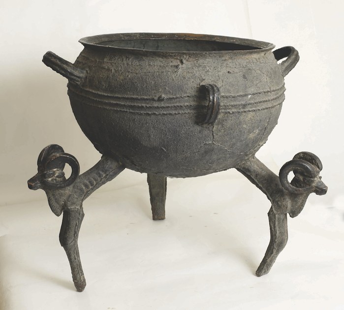 Tripod Cauldron with Legs in Form of Horned Sheep — Institute for the ...