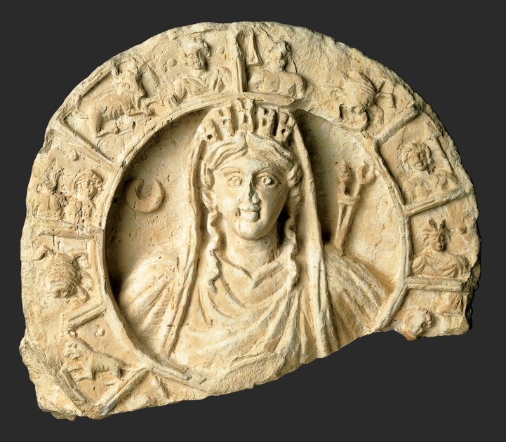 Roundel with Bust of Atargatis-Tyche and Zodiac — Institute for the ...