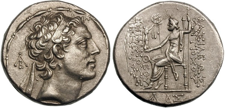 Antiochus IV Epiphanes (175-164 BCE). AR Tetradrachm, Akko-Ptolemais ...